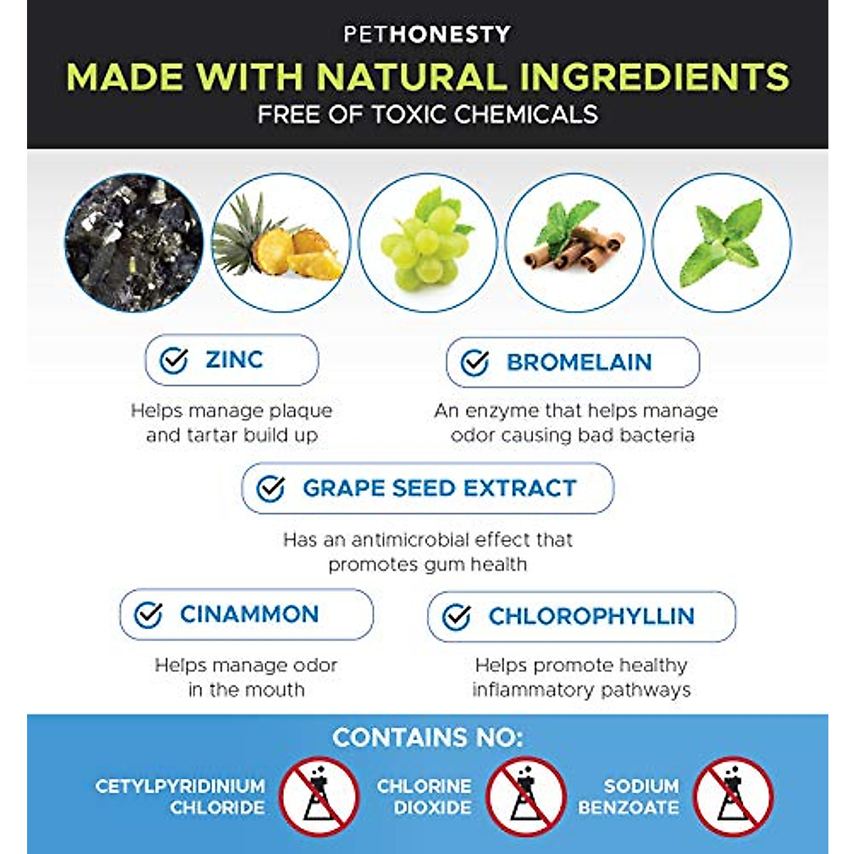 PetHonesty Oral Hygiene Dental Water Additive | Dog Mouthwash + Teeth Cleaning | Keeps Teeth + Gums Clean | Freshens Breath + Targets Plaque + Tartar - 8 oz