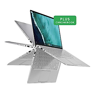 ASUS Chromebook Flip C434 2-In-1 Laptop, 14" Full HD Touchscreen 4-Way NanoEdge, Intel Core M3-8100Y Processor, 4GB RAM, 64GB eMMC Storage, All-Metal Body, Backlit KB, Chrome OS- C434TA-DSM4T, Silver