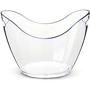 Ice Bucket Parties Wine Bucket Plastic Clear Acrylic For 8 Liter Plastic Tub Perfect for 5 Champagne, Wine or Beer Bottles(1 Pieces,8 Liter)