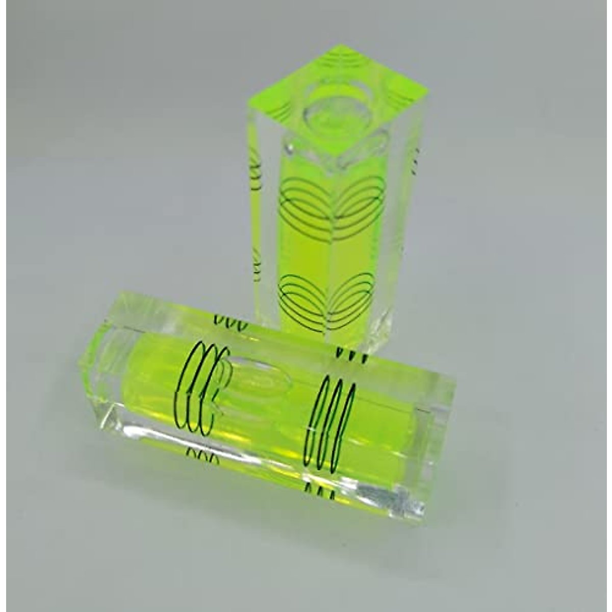 High Precision Bubble Spirit Levels Small Bullseye Level Long Square Mini Level for Wall Frames Hanging RV Tripod etc Measurement Leveling Tool 2 pcs(non-magnetic)
