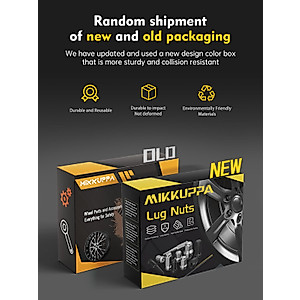 MIKKUPPA 9/16-18 Lug Nuts - Replacement for 2002-2010 ram 1500, 1994-2010 Ram 2500/3500, 1984-1997 F250/F350, 1974-1988 J20 Aftermarket Wheel 32pcs Chrome Closed End Lug Nuts