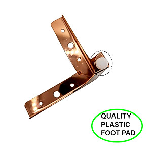 Metal Furniture Legs Feet Set of 8 – Rose Gold Pink Couch Sofa Legs 4 Inch For Furniture Cabinet Bed Chair Nightstand TV Stand , Patas Metalicas Oro Rosada Para Muebles Sofas Sillas Base Cama Modernos