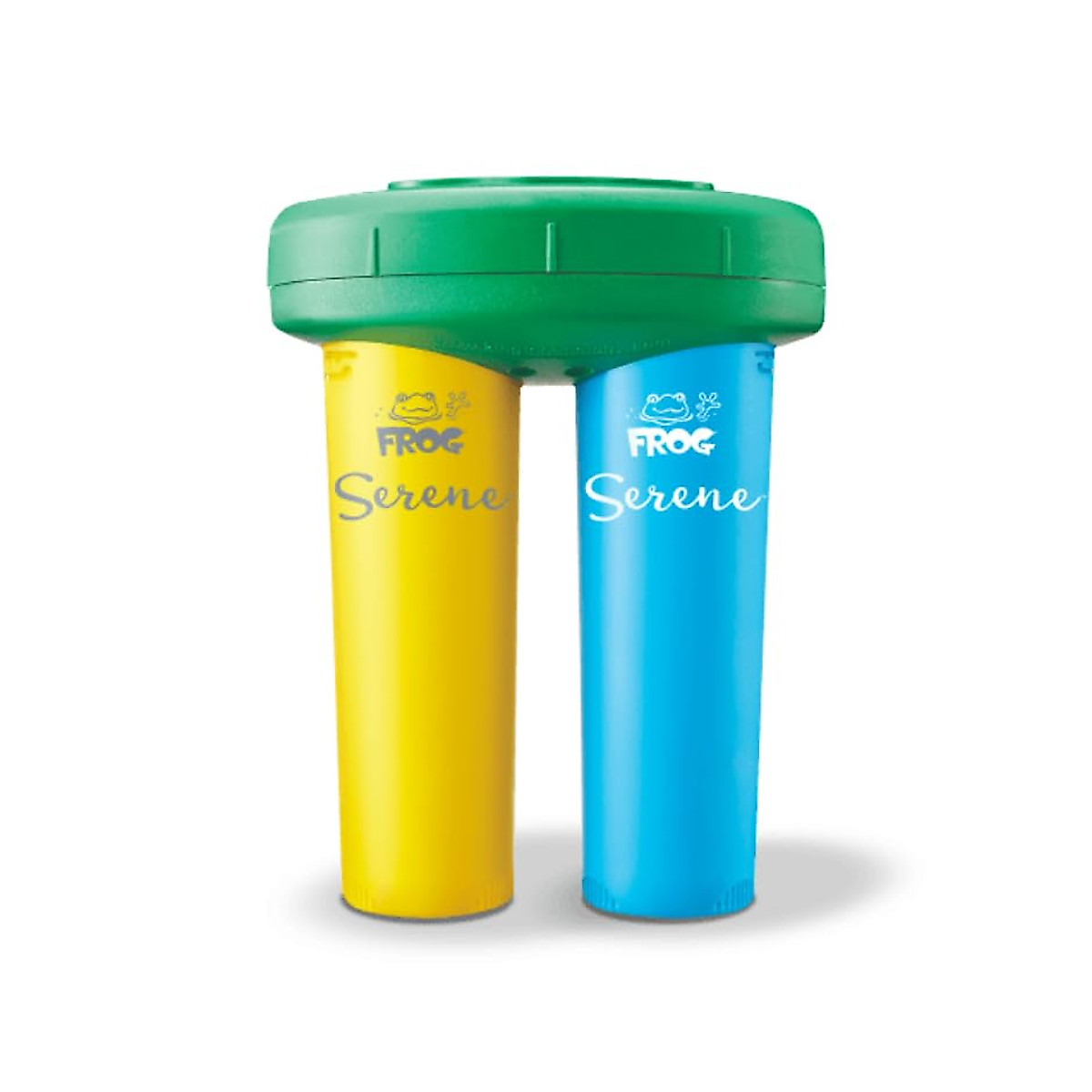 FROG Serene Floating Complete Sanitizing System + 2 FROG Maintain Non-Chlorine Shock Treatments for Hot Tubs, Quick and Easy Self-Regulating Hot Tub Sanitizer with Bromine and FROG Sanitizing Minerals