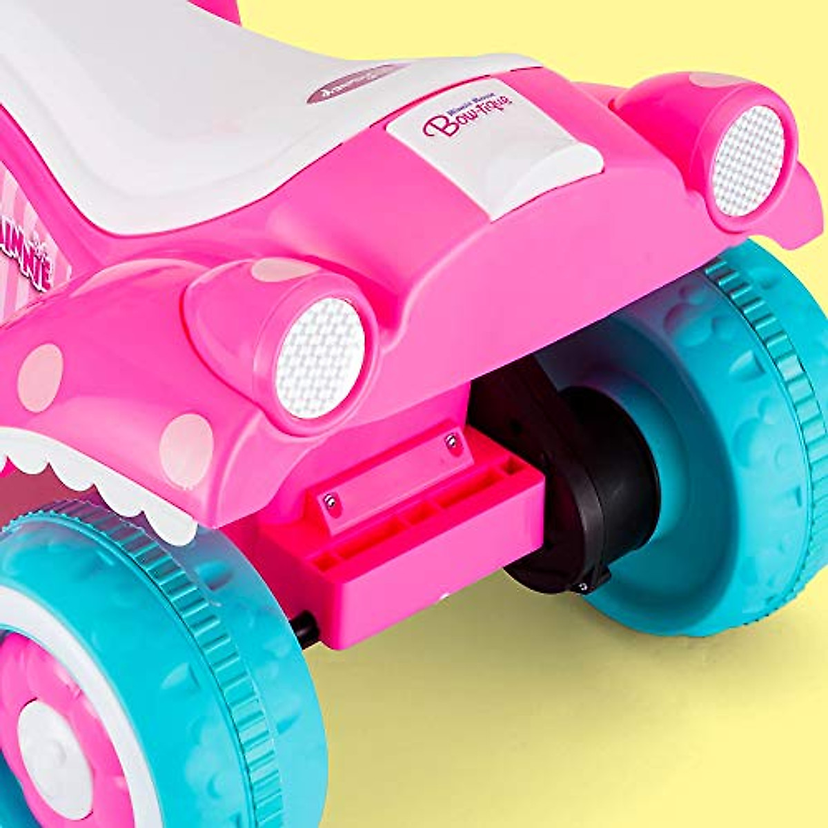 Kid Trax Toddler Disney Minnie Mouse Quad Ride-On, Kids 18-30 Months, 6V Battery and Charger Included, Max Weight 45 lbs, Hot Pink