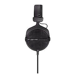 beyerdynamic DT 990 PRO Studio Headphones (Ninja Black, Limited Edition) Bundle with Hard Shell Headphone Case (2 Items)