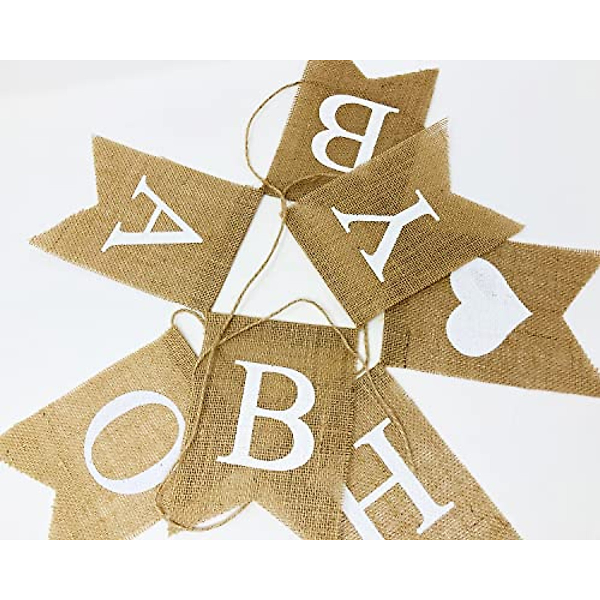 Shimmer Anna Shine Oh Baby Burlap Banner for Baby Shower Decorations and Gender Reveal Party