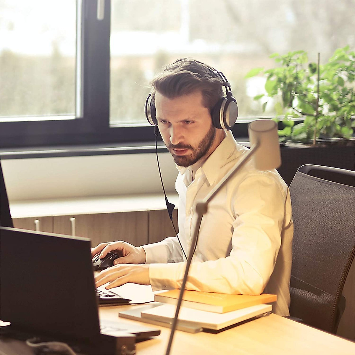 LecLooc Replacement for Astro A40 Cord, A10 Headset Cable Braided Wire, 6.5 Feet/2.0 M Volume Control Cable Compatible with Astro A40TR/A40/A10 Gaming Headsets Cord