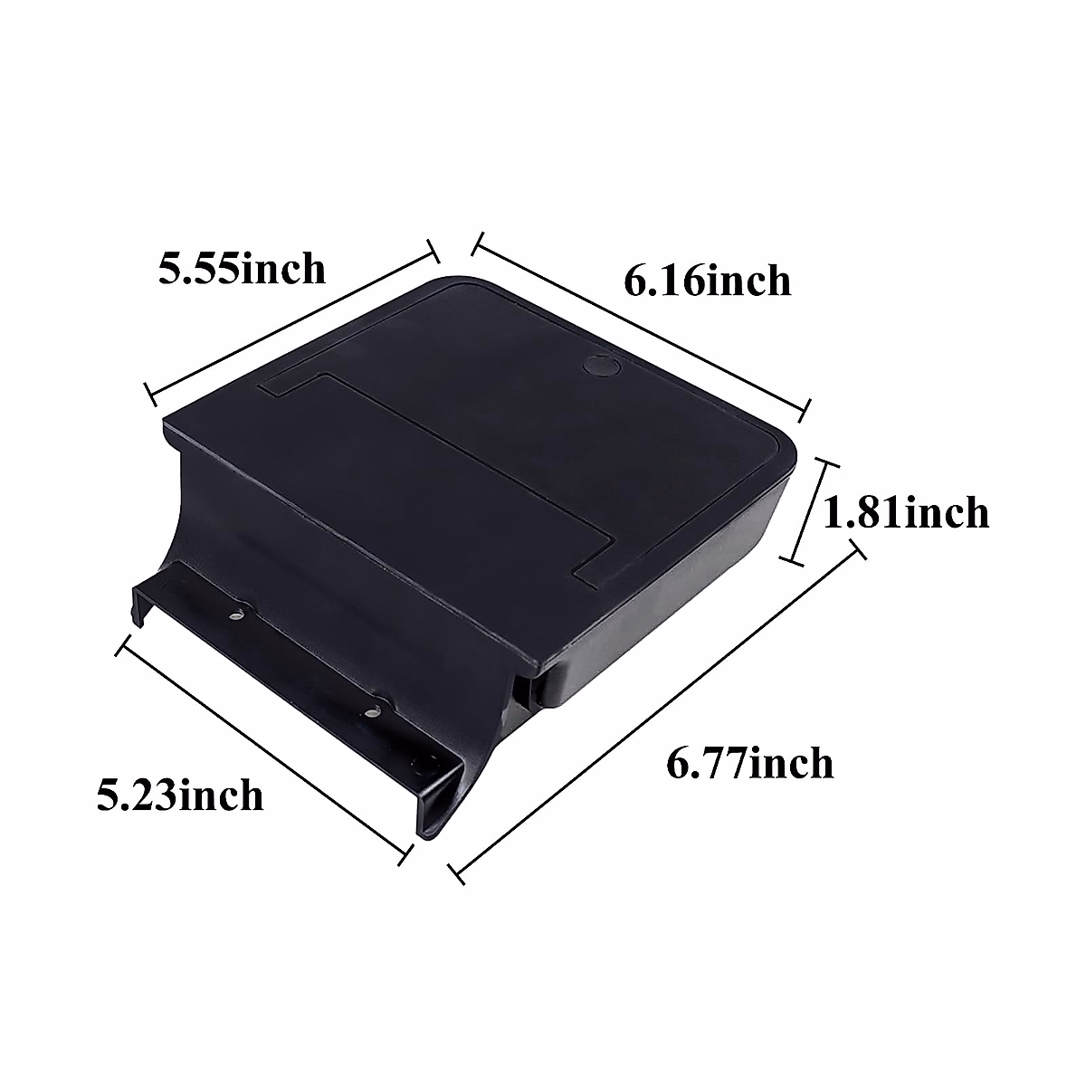 JHD-TOGO for Jeep Wrangler JL One-Touch Hidden Storage Console Box,Center Console Hidden Storage Box for 2018-2024 2025 Jeep Wrangler JL JT 4XE Accessories 2/4-Door,Center Console Box,Black