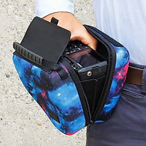USA Gear DSLR Camera Sleeve with Molded EVA Hard Shell Camera Case Protection, Quick Access Opening, Padded Interior and Rubber Coated Handle-Compatible with Nikon, Canon, Olympus and More (Galaxy)