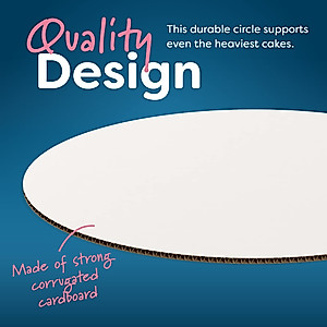 White Cake Boards Round | 48 Pack – 6 Inch | Cardboard Cake Rounds Circles | Disposable Cake Platter Board Base Tray | Cake Decorating Supplies | Cake Plate Accessories