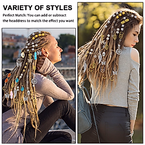 Hair Beads Jewelry, 200 PCS Hair Jewelry for Braids and Women's Hair Accessories for Braids, Ring Hair Clips, Dreadlocks Glowing Cat's Eye Stone Hair Charms, Loc Tube Bead Braid Braided Jewelry