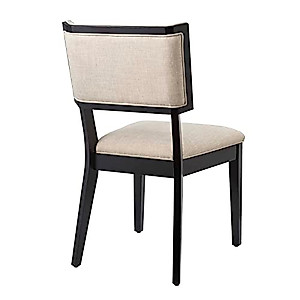 Modway Esquire Upholstered Fabric Dining Side Chairs in Beige-Set of 2