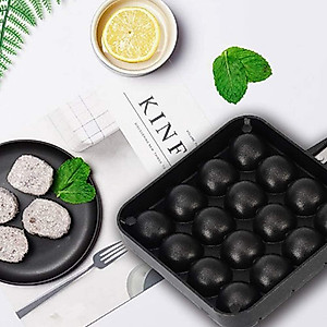 Takoyaki Grill Pan Plate,Cooking Baking Mould Tray Cast Aluminum Non Stick Japanese Food Round Pancake