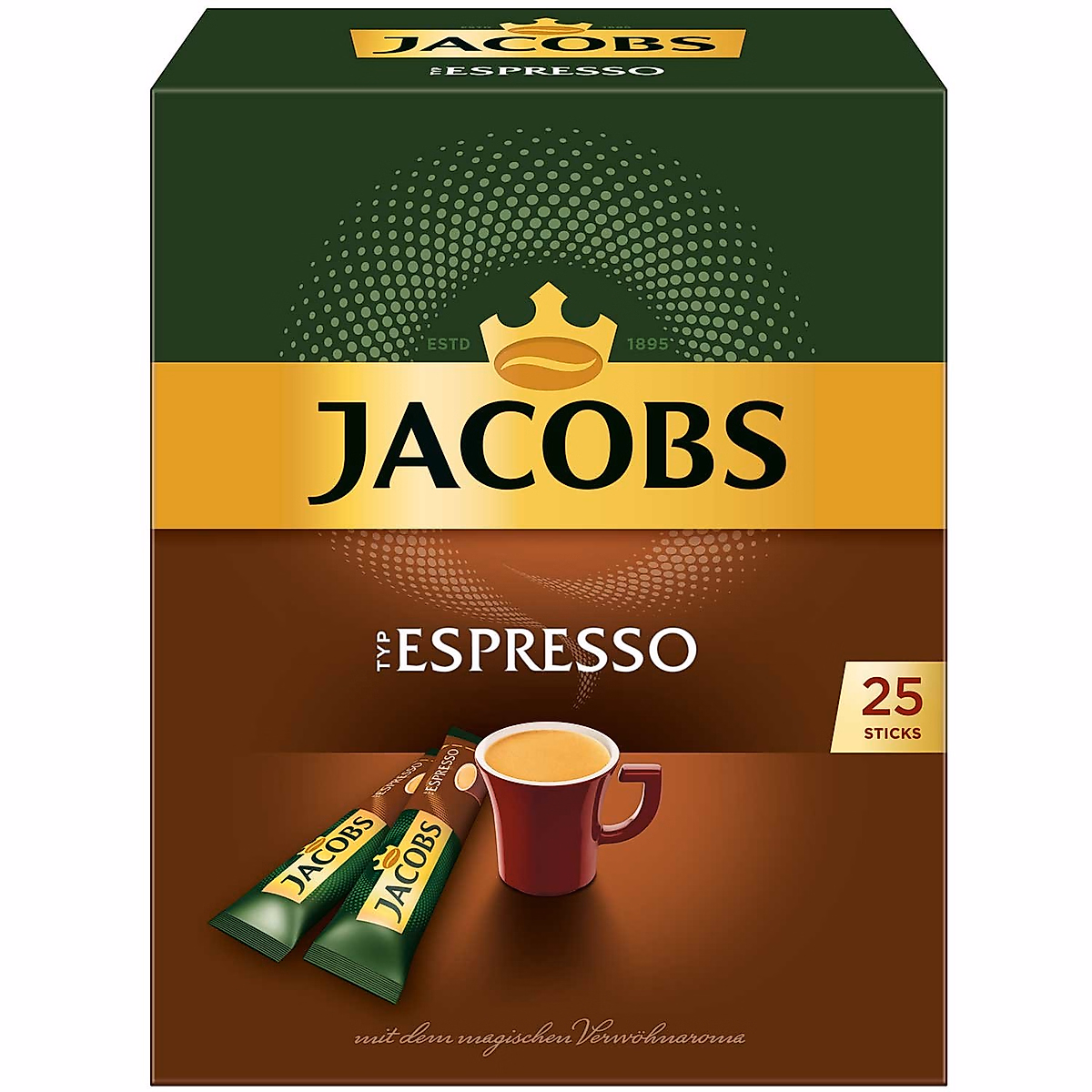 Jacobs Type Espresso Instant Ground Coffee, 25 Portions (Pack of 1)