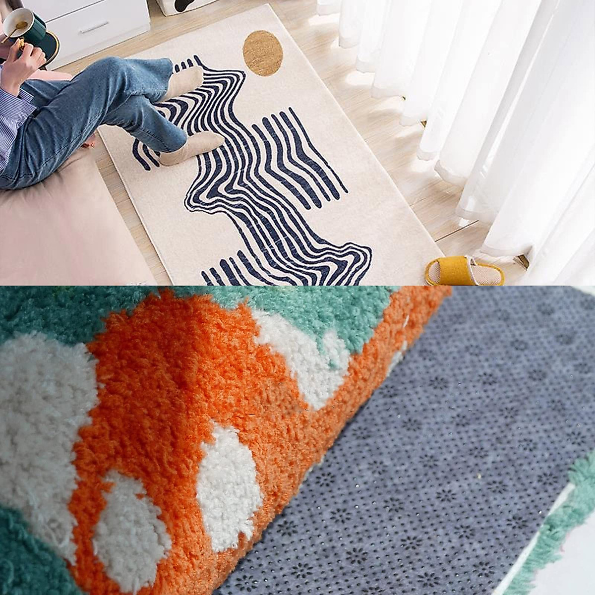 157 x 70 inch Large Non Slip Final Rug Backing Fabric Vinyl Primary Tufting Backing Cloth for Carpets Tufting Supplies Rug Making Cushion Pad Punch Needle Grippy Backing Fabric