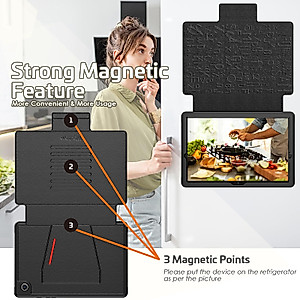 Wgdttve Case for Samsung Galaxy Tab A8 Case 10.5" 2022 (SM-X200/SM-X205/SM-X207), Shockproof Leather Case with Auto Sleep/Wake Smart Cover Multi-Angle Magnetic Stand, S Pen Holder & Card Slot, Black