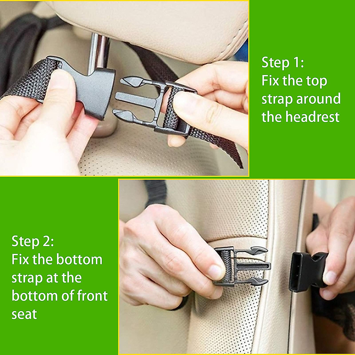 SZcomell Backseat Organizer 2 Pack 9 Storage Pockets and a Touch Screen Tablet Holder, Car Seat Back Organizer and Storage for Kids Toy iPad Bottle Snacks Books