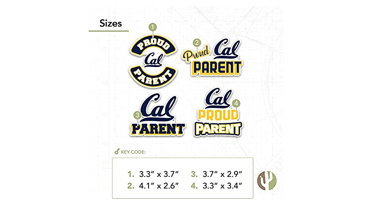 UC Berkeley Golden Bears Vinyl Sticker Decal | Proud Parent