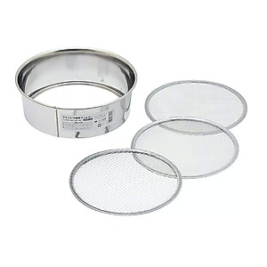 Japanese Stainless Bonsai Tool Soil Sieve Set w / 3 Nets - 8.25"x 8.25"x 2.75"