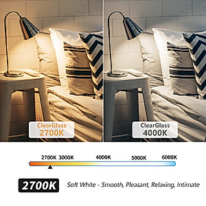 FUTIME G25/G80 LED Globe Light Bulbs, 5W LED Vintage Edison Bulb (40W Equivalent),Warm White 2700K,Dimmable Makeup Mirror Lights for Bedroom, Modern Sputnik Chandelier Light Bulbs Milky Glass 6 Pack