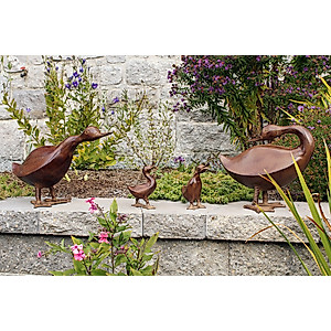 Achla Designs E-11 Ducks Statuary for Indoor and Outdoor Decorative use, Bronze