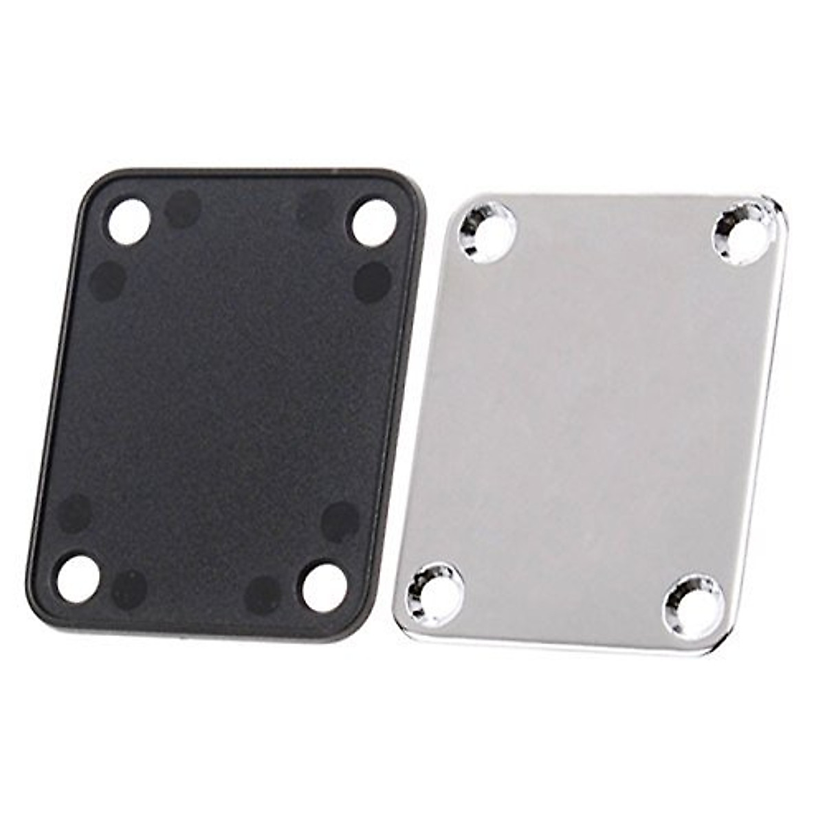 Ogrmar Neck Plate with Crews Chrome Replacement for Electric Guitar 1PCS