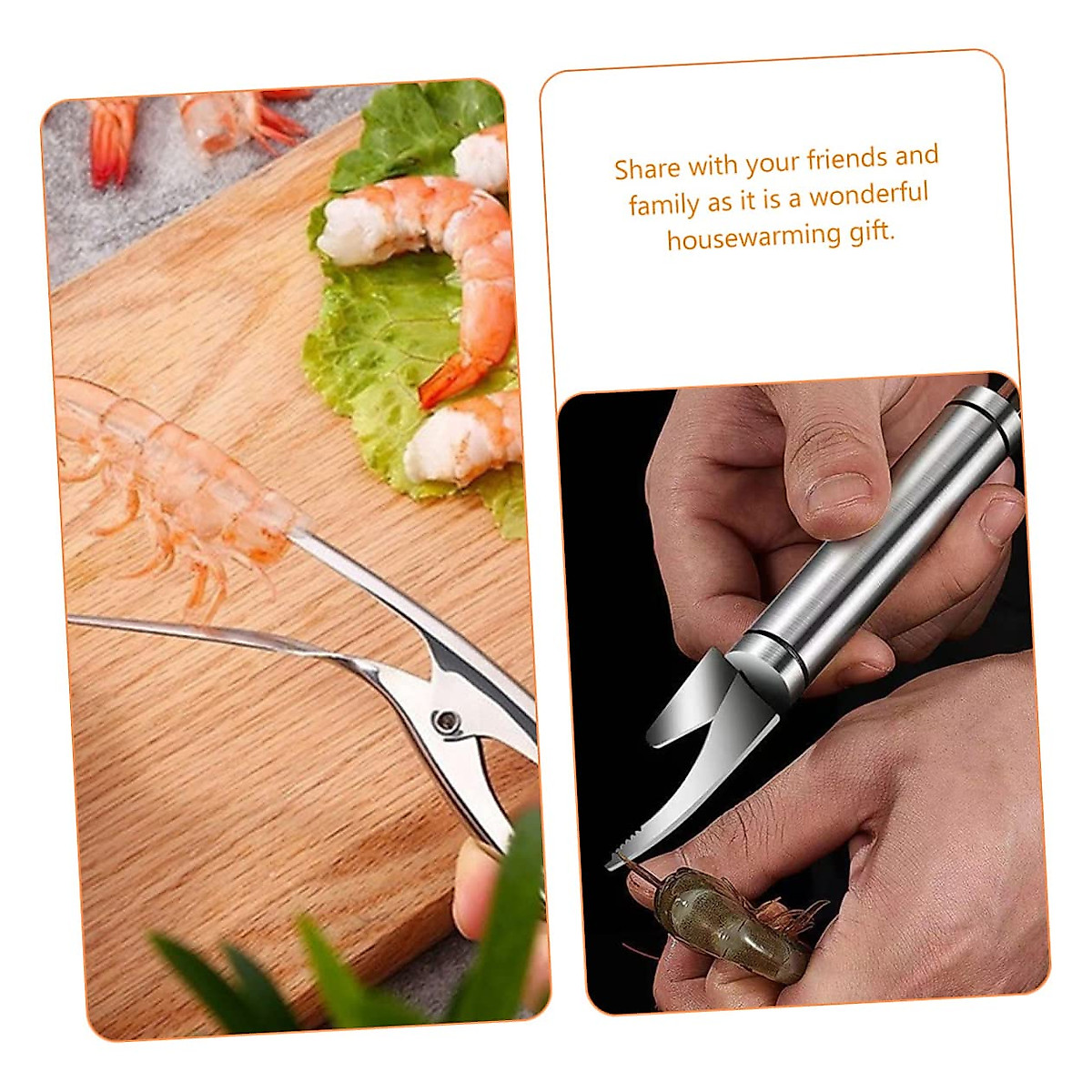 2 Sets Stainless Steel Shrimp Wire Stainless Steel Shrimp Peeler Dual Use Fish Scale Remover Dual Use Shrimp Cleaner Kitchen Accessories Home Accessory Daily Use Fish Scaler