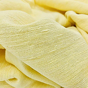 Mimi Organic 100% Natural Mulberry Silk Hand Face Yoga Towel 2 Layer | Newborn Baby and Woman | Heavenly Soft Washcloth 12x12in 1pc, Natural Yellow No Bleached No Dyed