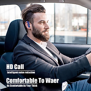 Mosonnytee Bluetooth earpiece Wireless Bluetooth Headset for Cell Phone Noise Canceling Headphone with Mic Bluetooth Phone Hands-Free Headset for Driver Trucker Business Office