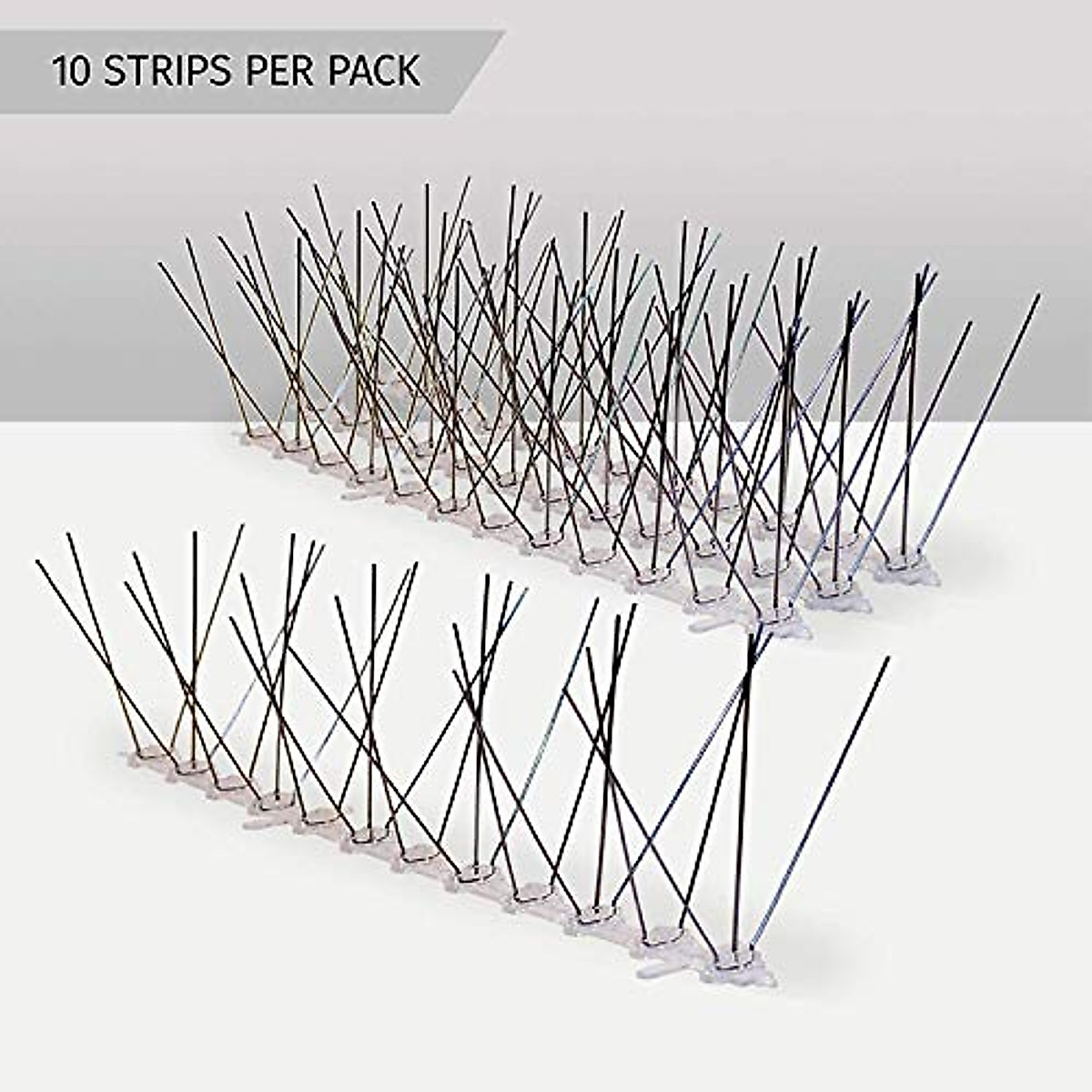 Aspectek Stainless Steel Pre-Assembled Bird Spikes 10 Feet (3 Meters), Bird Deterrent Kit with Transparent Silicone Glue