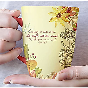 BTaT- Christian Coffee Cups, Set of 6, 12oz, Bible Verse Mugs, Christian Mugs, Bible Mug Set for Women, Christian Gifts, Inspirational Mugs for Women, Scripture Coffee Cups, Cups with Biblical Message