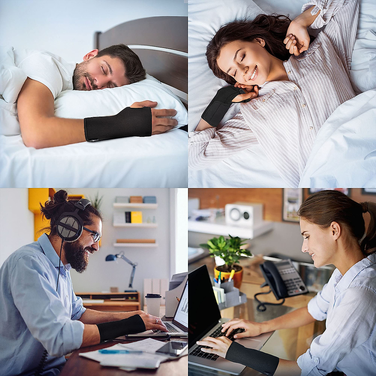 Action Tribex ATX Wrist Brace for Carpal Tunnel Relief – Adjustable Day & Night carpal tunnel wrist brace night support with Splints for Pain, Numbness, Arthritis, Sprains, Injuries – Fits Both Hands