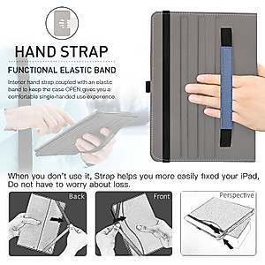 ZtotopCases for iPad Air 3rd Generation 2019/iPad Pro 10.5 Inch 2017, Premium PU Leather Business Folding Stand Folio Cover with Auto Wake/Sleep, Multiple Viewing Angles for iPad Air 3 Gen, Navy Blue