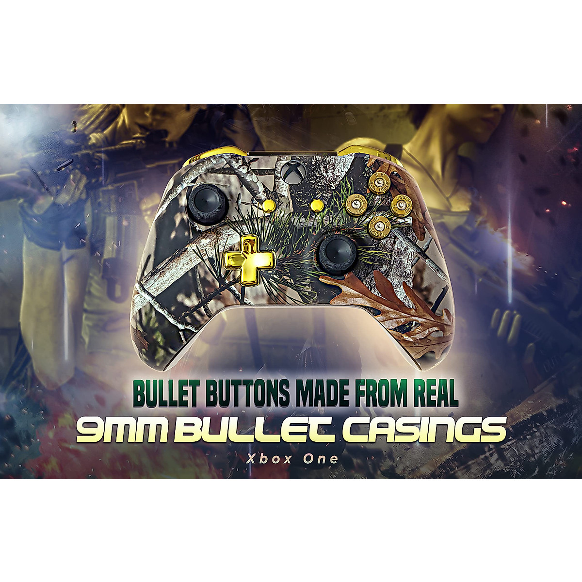 Controller Bullet Buttons for Xbox One Series X S - Made Using Real 9MM Spent Bullet Casings - Includes Tools
