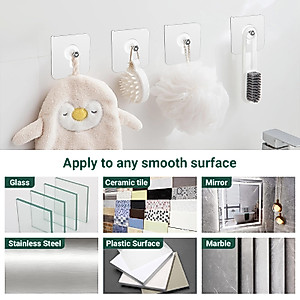 Picture Hangers Without Nails, No Damage Picture Hooks, 20 Counts Adhesive Hooks on Kitchen,Bathroom,Bedroom and Office, 13 lbs Load max