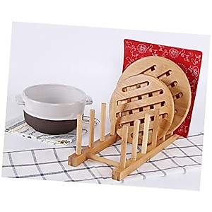 OKUMEYR Dish Rack Shelf Plate Rack Dish Rack Tea Cake Drain Rack Dish Racks Water Cup Drain Rack Kitchen Cabinet Organizer Cups Dish Rack Drain Dish Rack Dish Drain Rack Bowl Rack Wooden