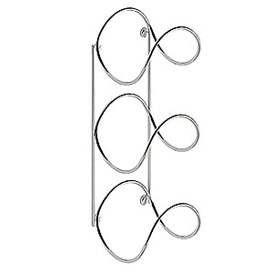 Wallniture Boto Bathroom Towel Rack Wall Mounted Bathroom Organizer, Bath Towel & Hand Towel Holder, 3 Sectional Bathroom Storage Rack Chrome Round Shape