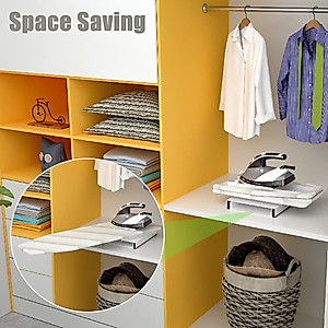 MYOYAY Ironing Board, Retractable Pull Out Ironing Board, 180 Degree Rotation Foldable Ironing Board, with Heat Resistant Cover, Drawer Mounted, Space Saving