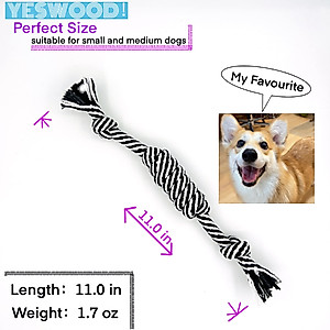 YESWOOD! Puppy Rope Toys for Small Dogs, Rope Candy Toys, Puppy Dental Cleaning Chew Toys Knots Dog Rope Toy for Aggressive Chewers Smart Newborn Pet and High Active Puppies (4 Packs)