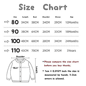 COTTON FAIRY Baby Girl Knitted Cardigan Sweater White 24 Months