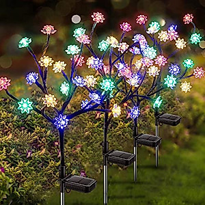 ITICdecor Solar Garden Lights Solar Flower Landscape Lights, Solar Decorative Lights Outdoor for Pathway, Patio, Front Yard Decoration(2 Pack)