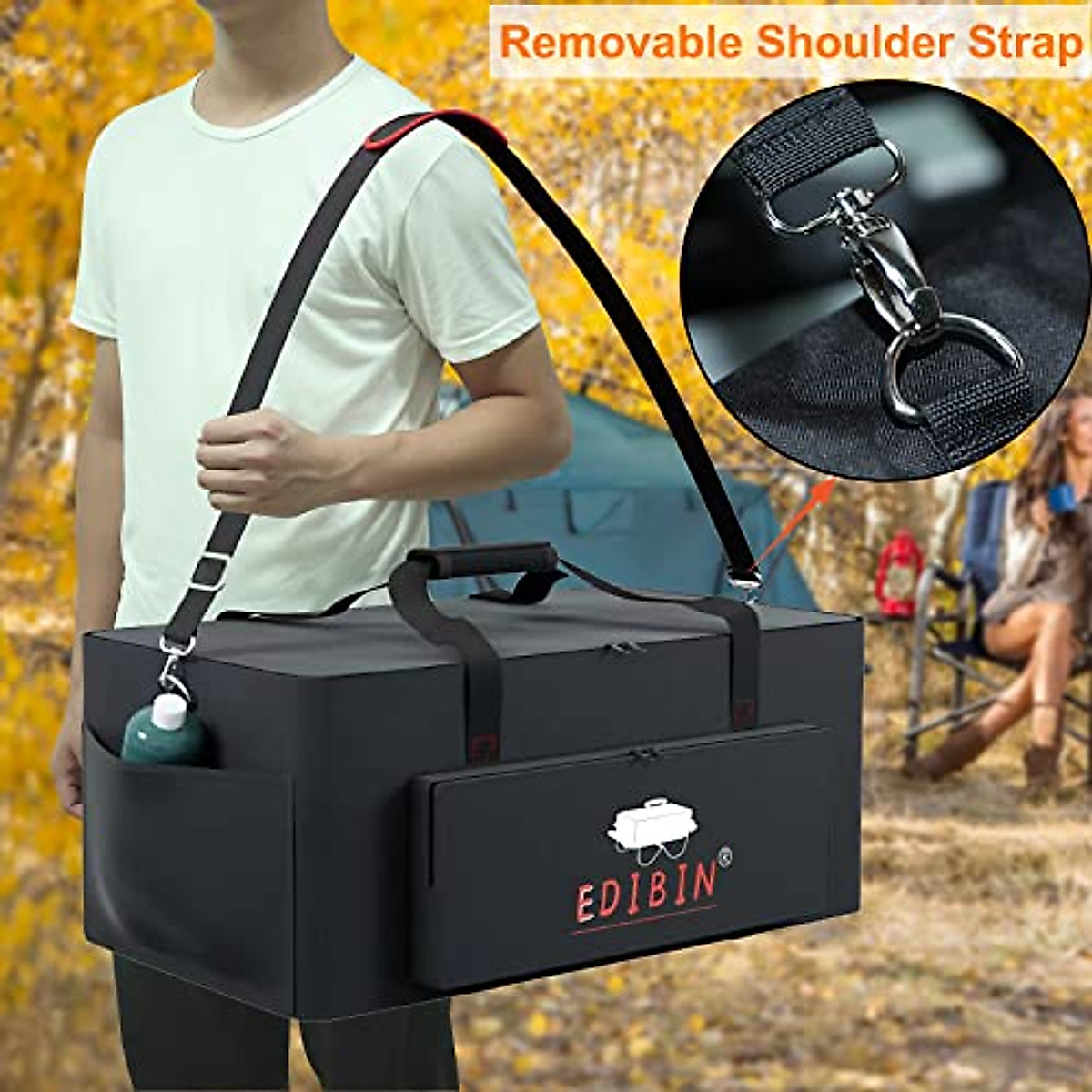 Portable Grill Carry Bag Fit for Weber 1141001 Go Anywhere Gas Grill, Compatible with Weber 121020 Go-Anywhere Charcoal Grill,Heavy Duty 600D Waterproof Go anywhere gas grill Carry Bag