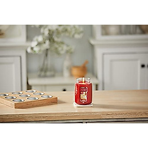 Yankee Candle Vanilla Cupcake Scented, Classic 22oz Large Jar Single Wick Candle & Sugared Cinnamon Apple Scented, Classic 22oz Large Jar Single Wick Candle, Over 110 Hours of Burn Time