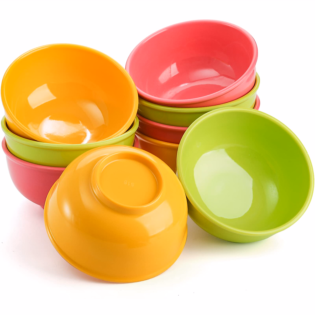 DEAYOU 9 Pack Melamine Bowls, 28 Oz Unbreakable Large Cereal Soup Salad Bowl, 6" Reusable Mixing and Serving Bowls for Party, Colorful Snack Bowls for Children, Chip-Resistant, Dishwasher Safe