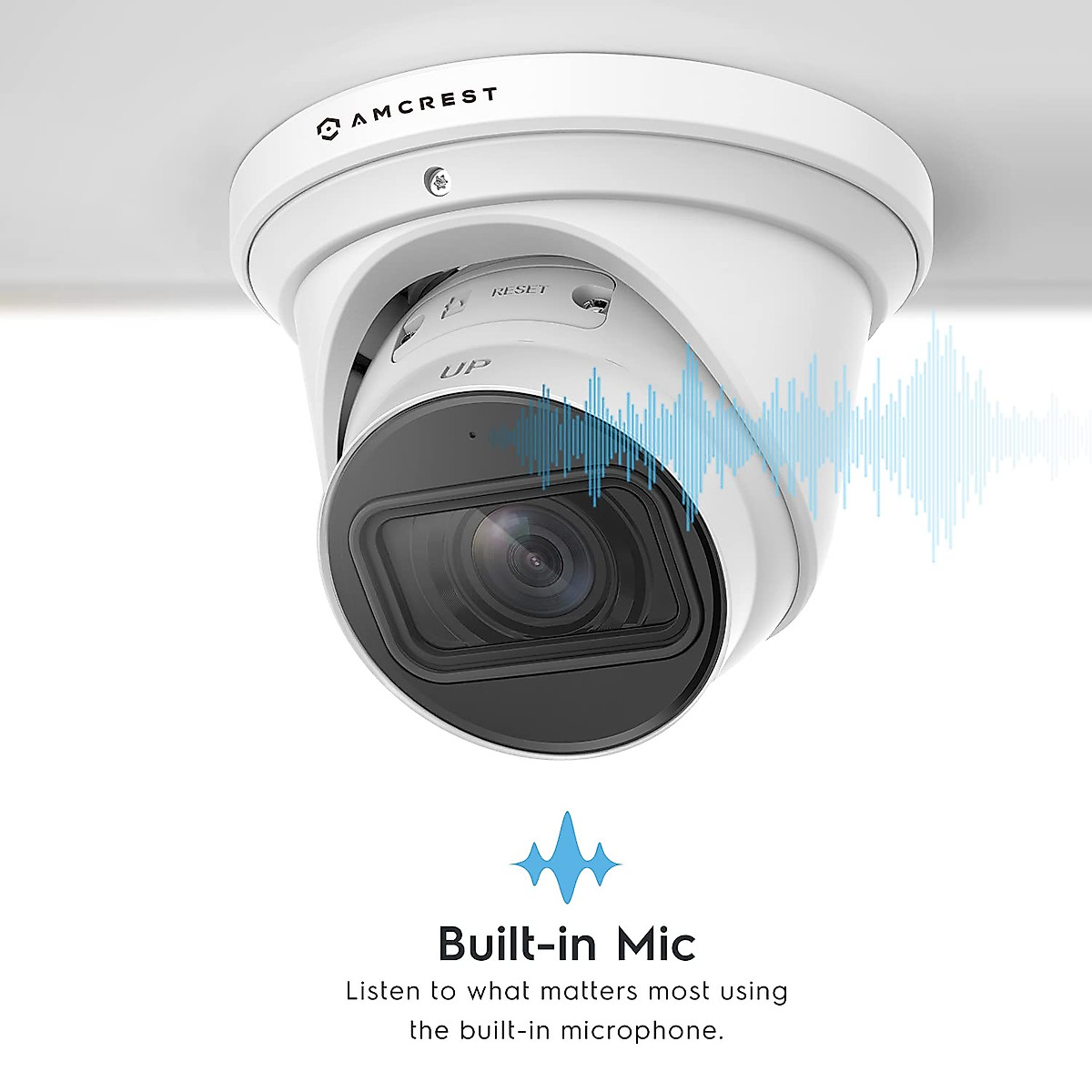 Amcrest 4K Optical Zoom AI IP PoE Camera, Varifocal 8MP Outdoor IP POE AI Camera Turret, Face Detection, Human/Vehicle Detection, 2.7mm~13.5mm Lens, IP67, 5X Optical Zoom (IP8M-VT2879EW-AI)