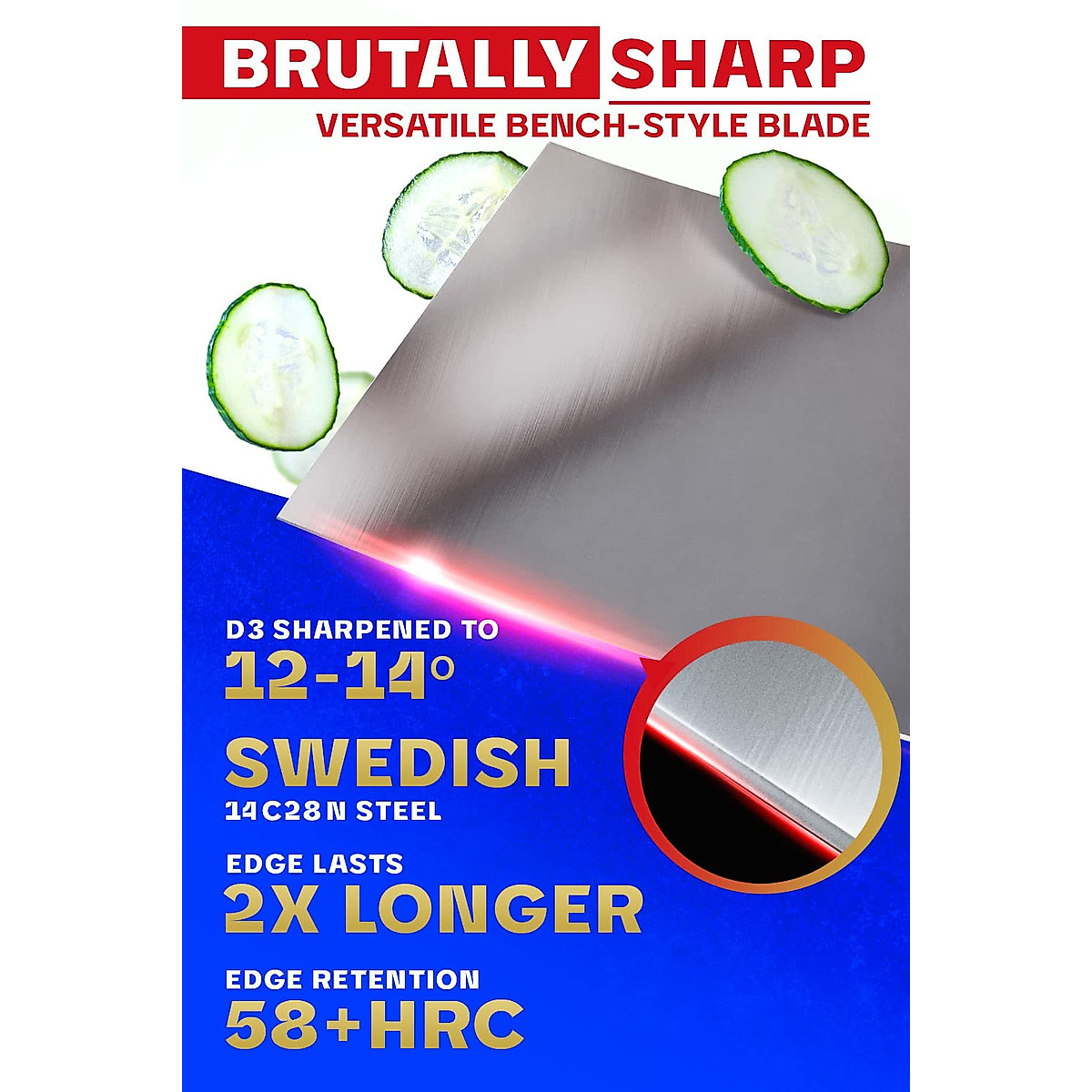 Dalstrong Meat Cleaver Knife - 7 inch - Centurion Series - Swedish 14C28N High Carbon Stainless Steel - G10 Handle - Razor Sharp Giftable Meat Cutting Knife - w/Sheath