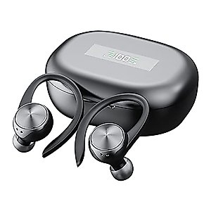 Lovskoo Wireless Earbuds, Bluetooth Earbuds with Built-in Mic, Over Ear Headphones with Finger Control, Sweatproof, HD Stereo, Wireless Earphones for Sleeping, Sport, Jogging Gym