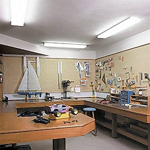 FaithSail 4FT LED Wraparound Garage Shop Lights, 40W 4400lm 4000K Neutral White, 48 Inch LED Wrap Light Flush Mount Linear Office Ceiling Lighting Fixture, 4 Foot Fluorescent Light Replacement, 8 Pack