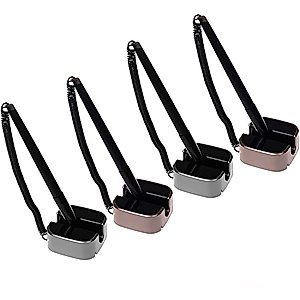SoftRound 4 Pcs Desktop Gel Ink Pen/Counter Pens with Adhesive-Backed Base, Black Ink, Random Color