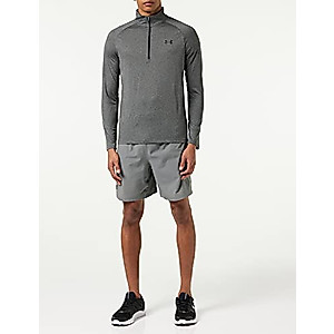 Under Armour Men's Tech 2.0 1/2 Zip-Up Long Sleeve T-Shirt , Carbon Heather (090)/Charcoal , 3X-Large Tall